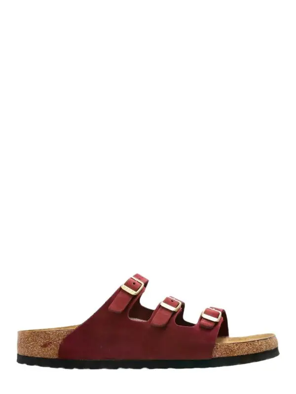 BIRKENSTOCK Florida Fresh Leather Sandals - Red