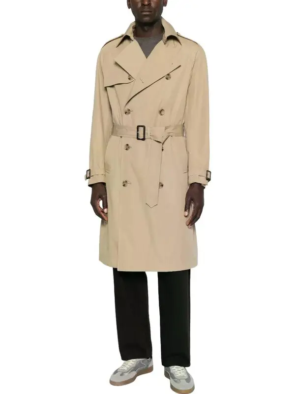 BOSS Double-breasted Trench Coat - Neutrals