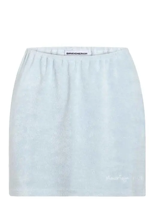 BRIDEMERCH Terrycloth Midi Skirt - Blue