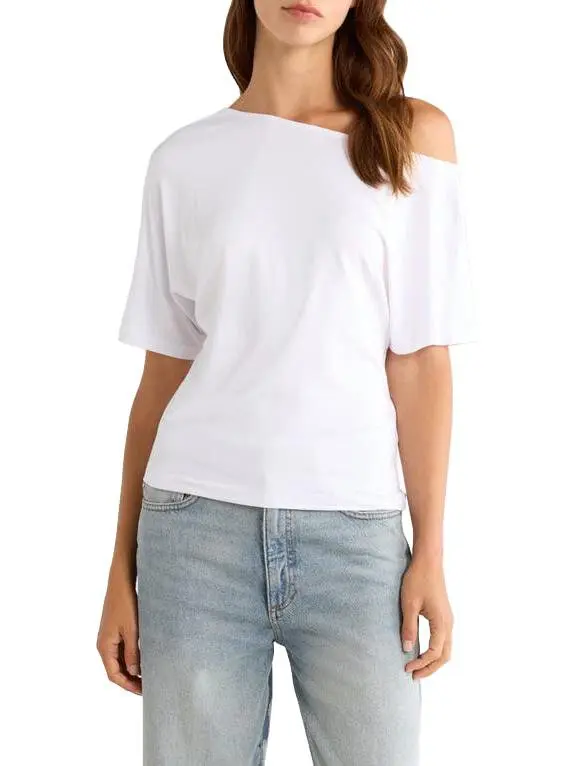 JADED LONDON Beaded Backless Jersey Top - White