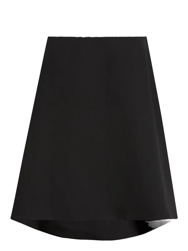 JIL SANDER Wool Sablé Skirt - Black