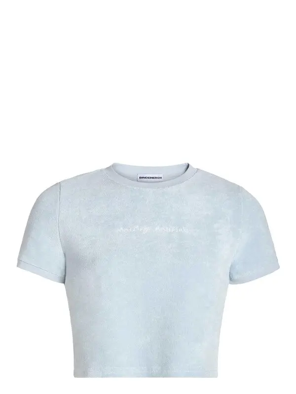 BRIDEMERCH Brademerch Terry "marriage Material" Baby Tee - Blue