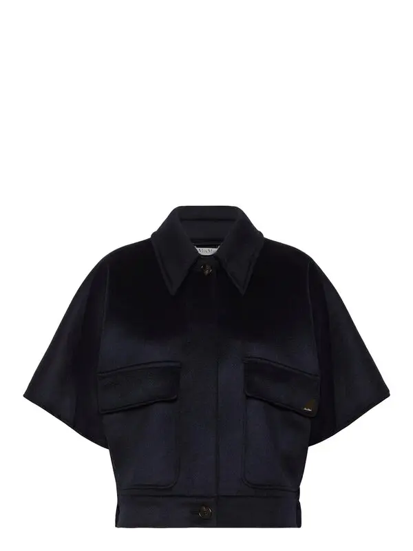 Max Mara Cashmere Cape Jacket - Navy