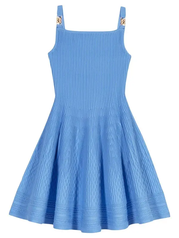 Maje Embellished Knit Mini Dress - Blue