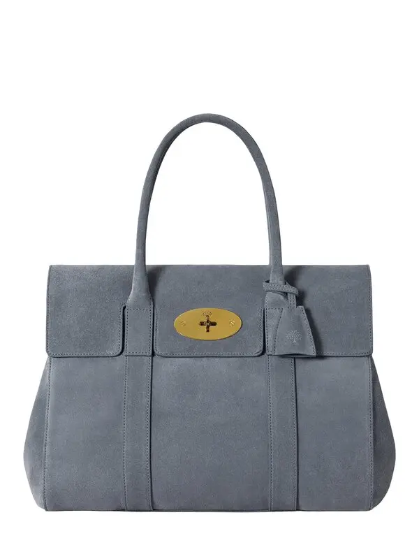 Mulberry Suede Bayswater Top-handle Bag - Grey