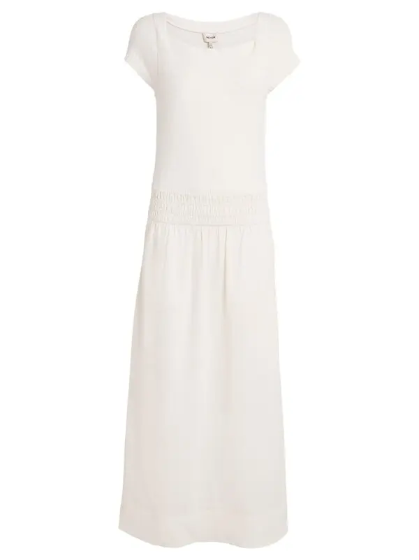ME+EM Mixed Media Maxi Dress - Beige
