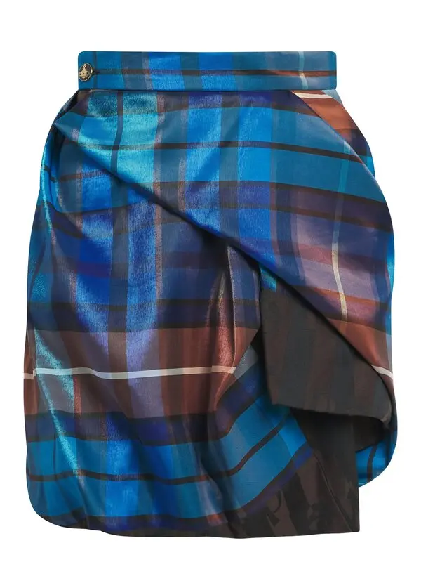 VIVIENNE WESTWOOD Zora Tartan Mini Skirt - Blue