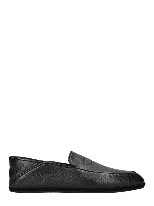 John Lobb Kingston Ii Leather Slippers - Black