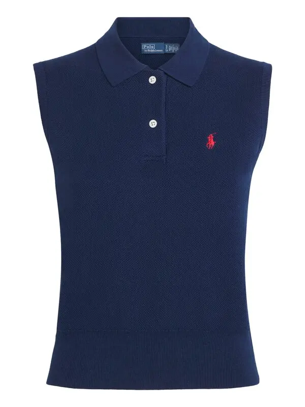 Polo Ralph Lauren Sleeveless Polo Sweater - Blue