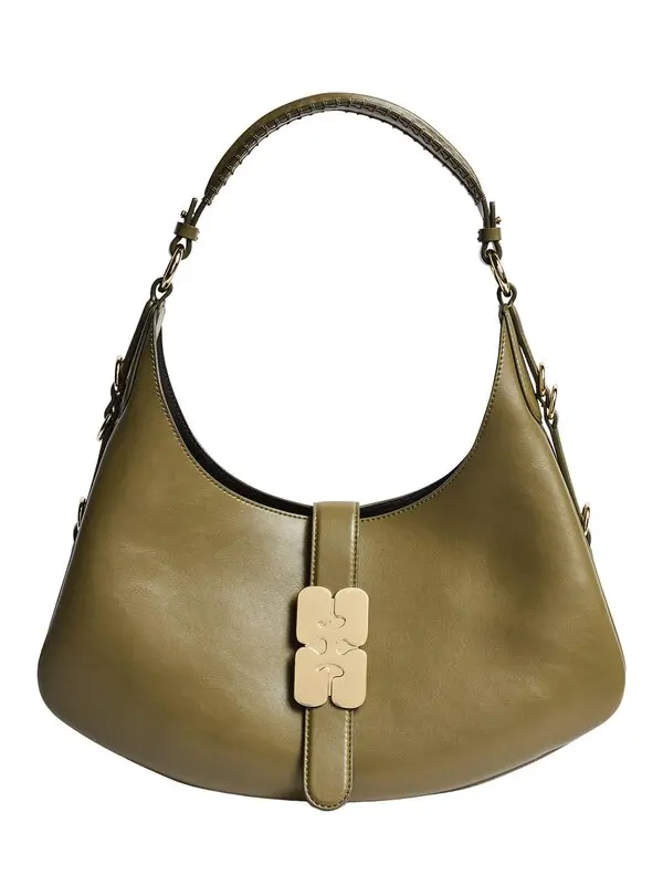 GANNI Small Kat Shoulder Bag - Green