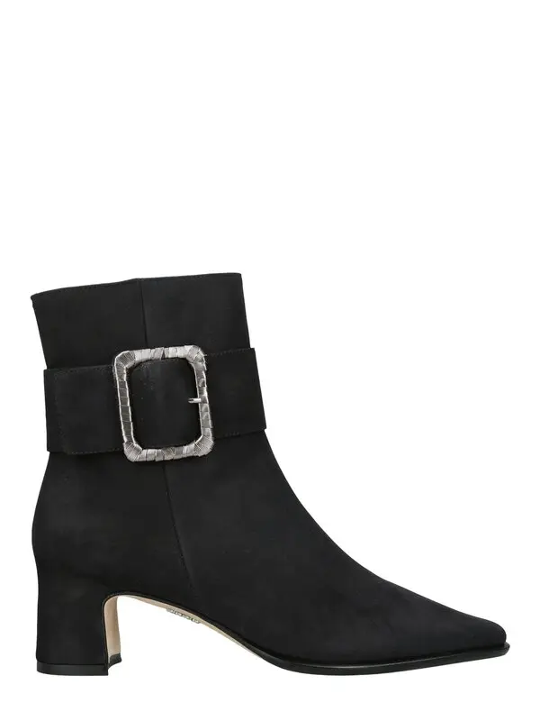 Rodo Tilly Buckled Leather Ankle Boots - Black