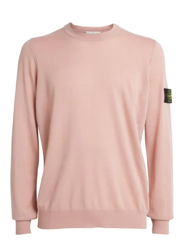 Stone Island Wool Compass Sweater - Pink