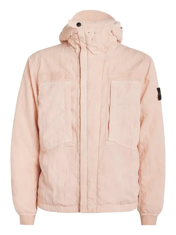 Stone Island Nylon-tc Warp Rib Padded Jacket - Pink