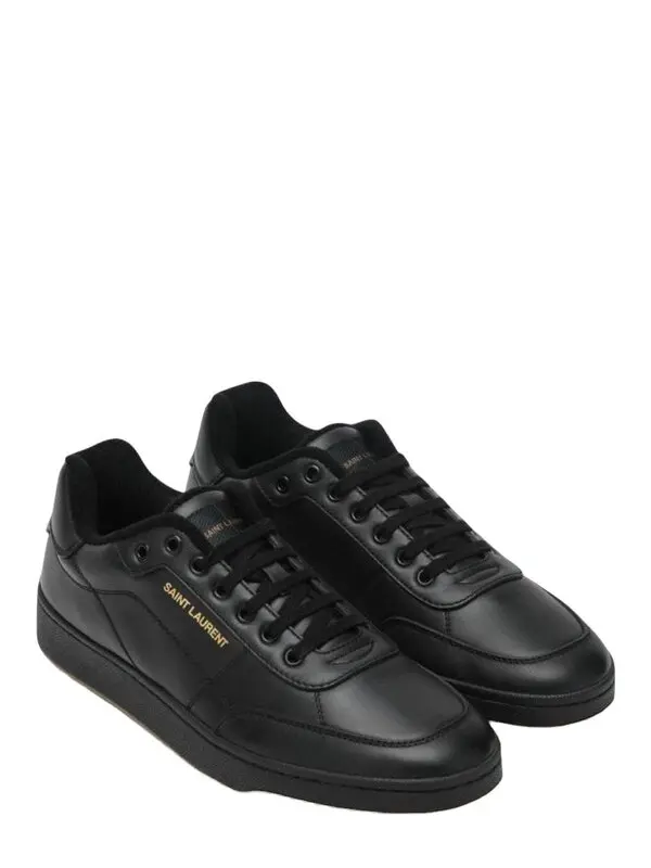 Saint Laurent Leather Sneakers - Black