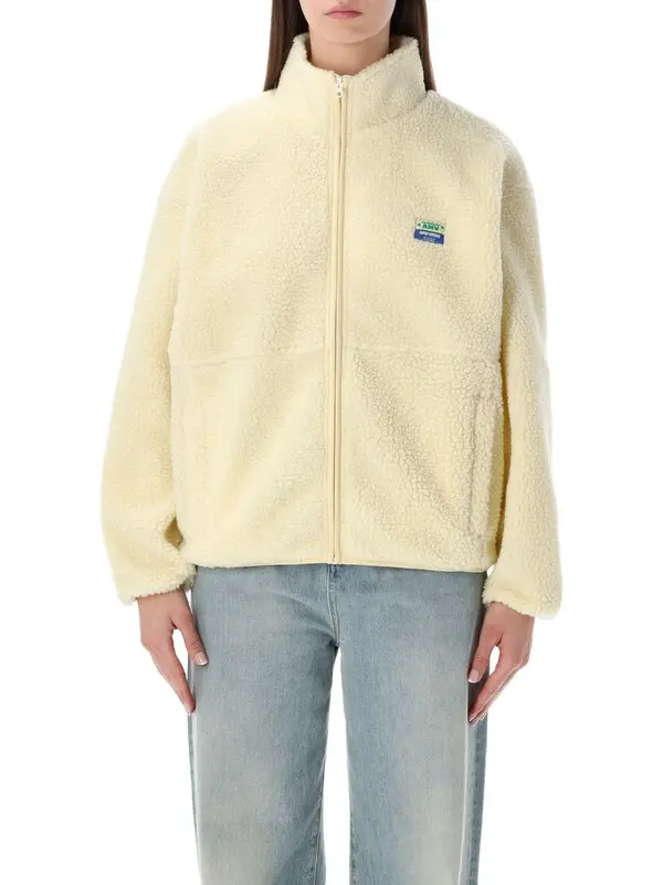 American Vintage Fleece Zip-up Jacket - Beige