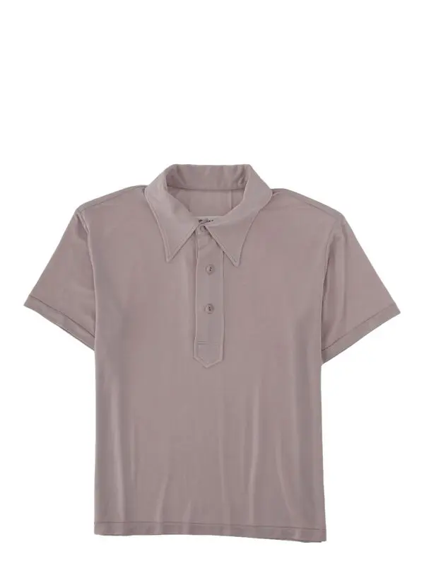 MAISON MARGIELA Cupro Polo Top - Beige