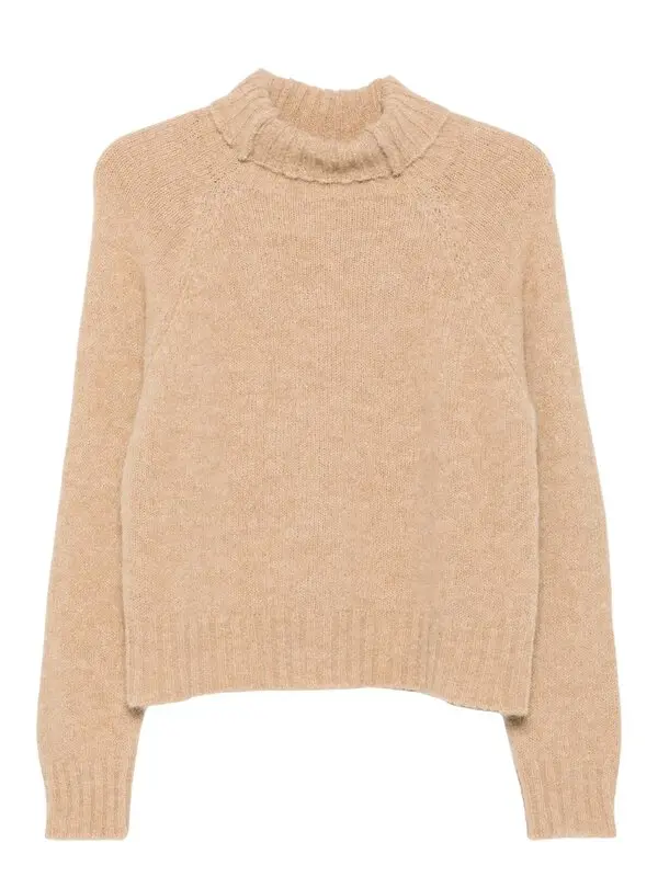 JUCCA Knit Turtleneck Sweater - Beige