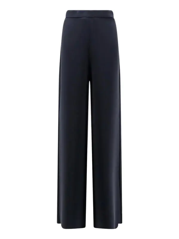 Max Mara Compact Cady Trousers With Invisible Left-side Zip - Blu