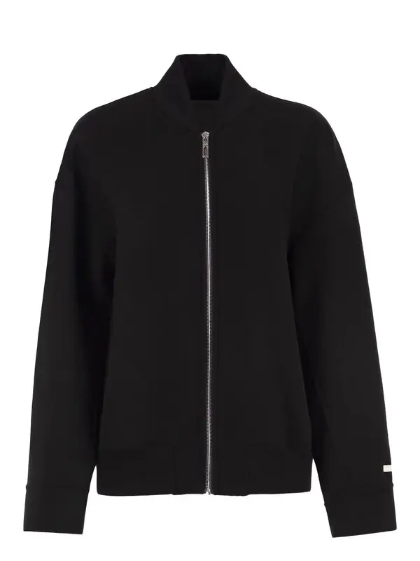 Sportmax Hand-sewn Pure Wool Double Cuff Jacket With Shirt-style Vents, Side Welt Pockets & Regular Fit - Nero