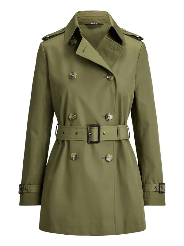 Ralph Lauren Double-breasted Belted Trench Coat - Green