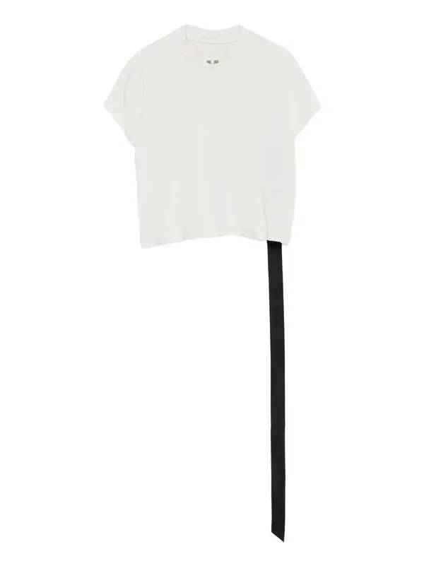 Rick Owens Cropped Crewneck Cotton T-shirt - Bianco