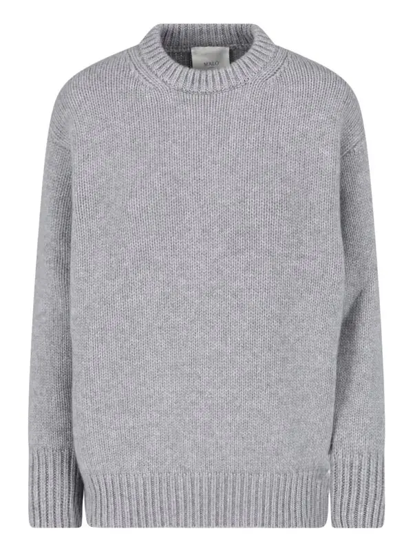 Malo 100% Cashmere Sweater - Grey