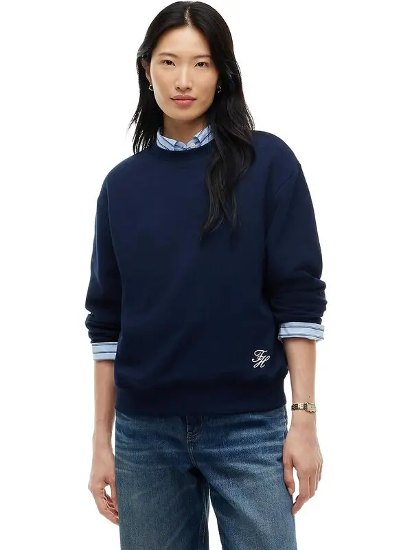 Tommy Hilfiger Script Monogram Crewneck Sweatshirt - Dark Blue