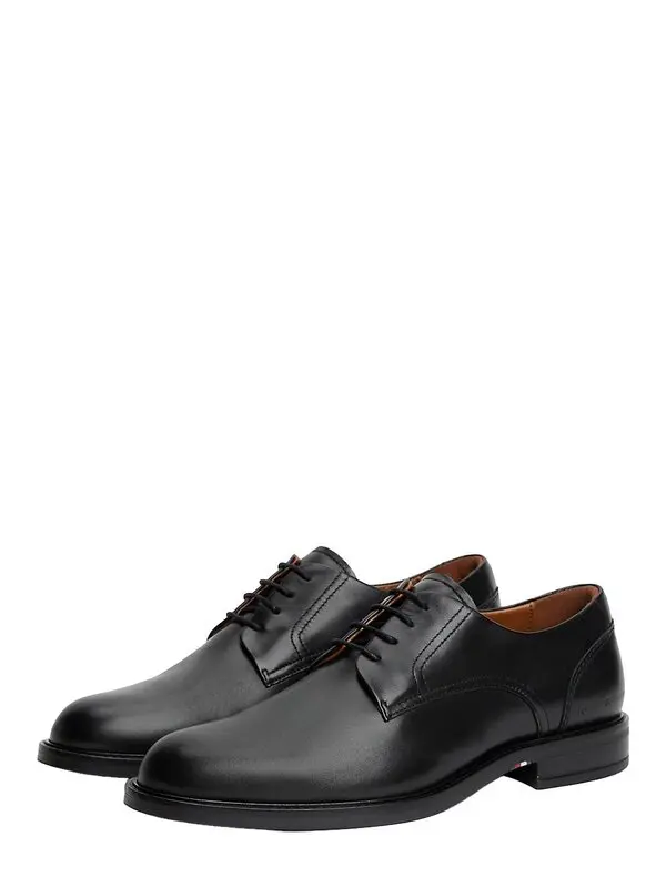 Tommy Hilfiger Leather Derby Shoes - Black