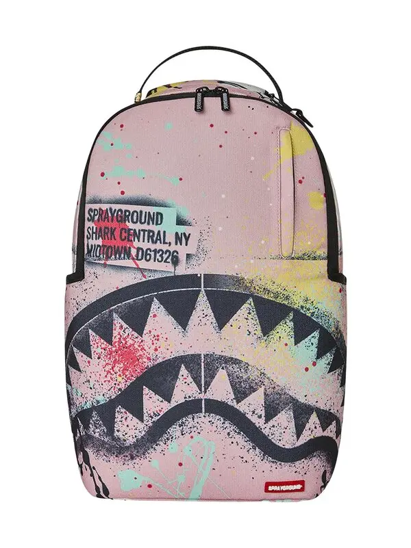 SPRAYGROUND Shark Central Stencil Lab Backpack - Multicolor