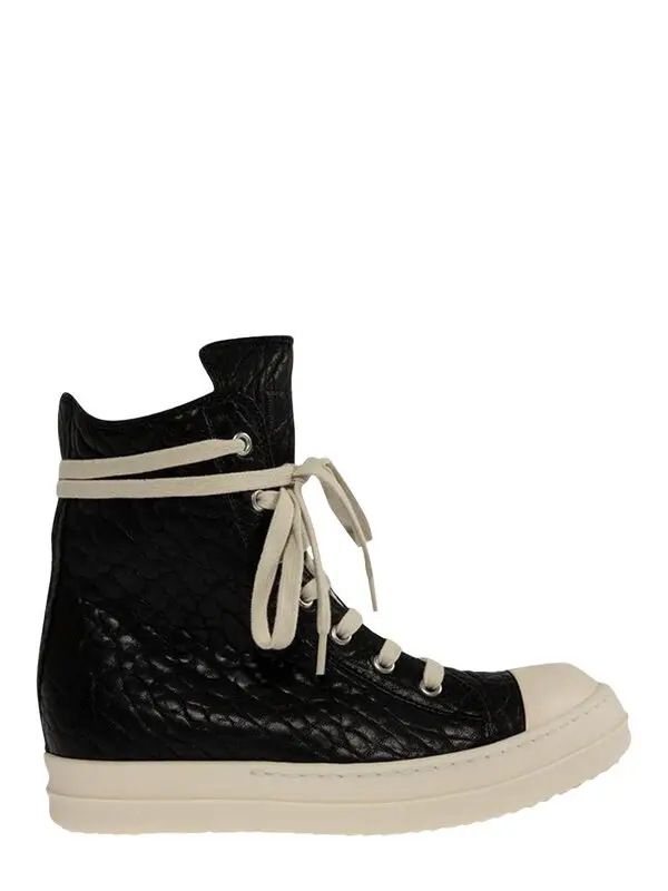 Rick Owens High Top Sneakers - Black