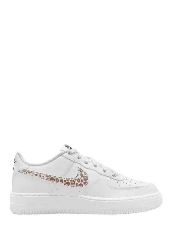 Nike Force 1 Low Gs Leopard Print Sneakers - White