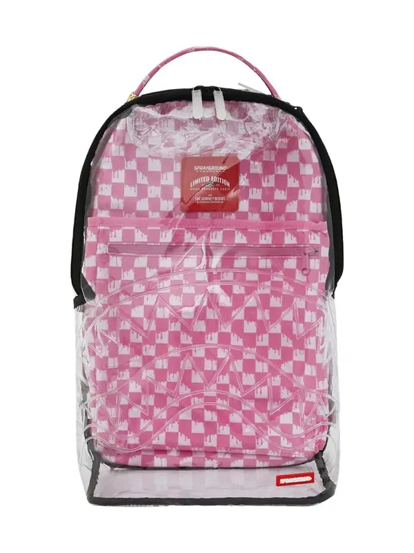 SPRAYGROUND Clear Checked Out Dlx Backpack - Pink