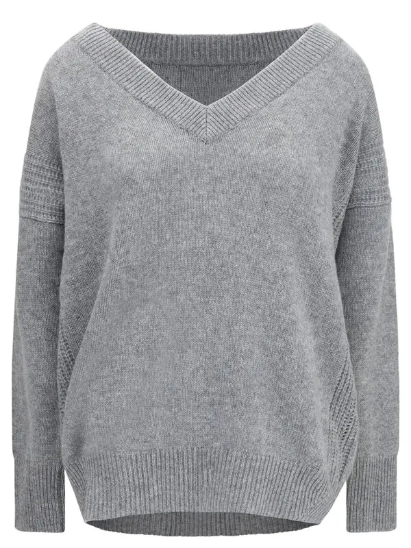 Ermanno Scervino Knit Dress With Lace Slip - Grey