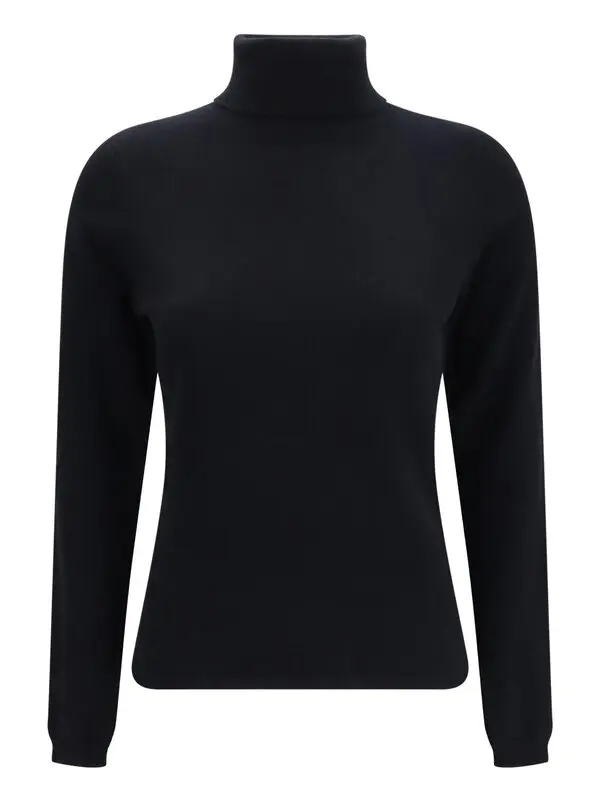 ALLUDE Cashmere Turtleneck Sweater - Black