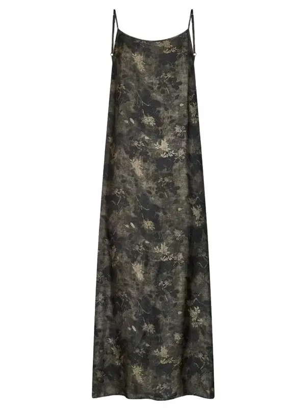 UMA WANG Anaya Printed Midi Dress - Green