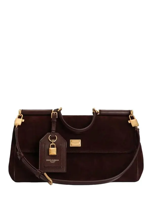 Dolce & Gabbana Medium My Sicily Bag In Split Calfskin - Brown