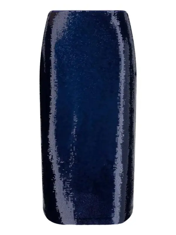 TOM FORD Sequin-embellished Pencil Skirt - Blue