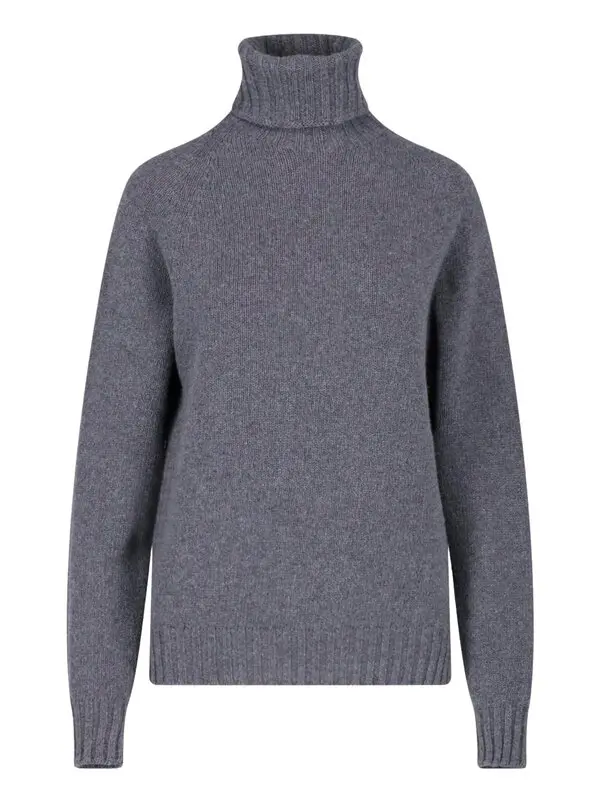 MA'RY'YA Cashmere And Virgin Wool High Neck Sweater - Gray