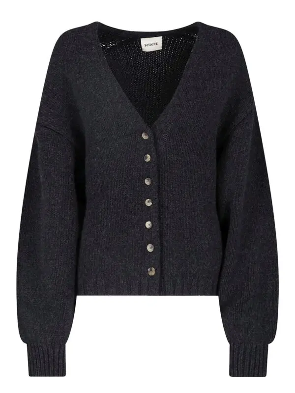 Khaite Axel Cashmere Cardigan - Gray