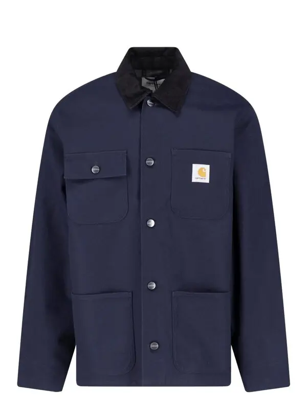 Carhartt Work In Progress Og Michigan" Button Jacket - Blue