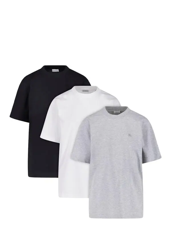 Burberry Set Of 3 Cotton T-shirts - Multi