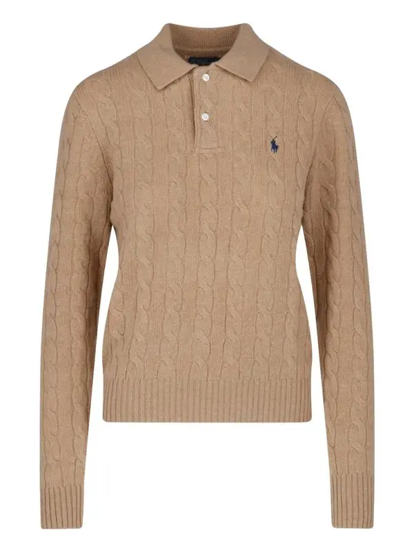 Polo Ralph Lauren Wool And Cashmere Polo - Beige