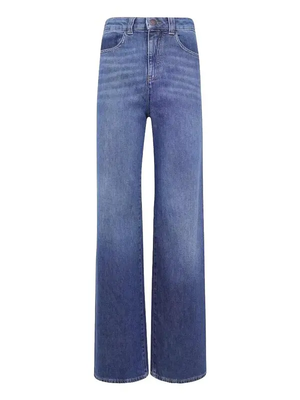 Emporio Armani High-waisted Wide-leg Denim Jeans - Blue