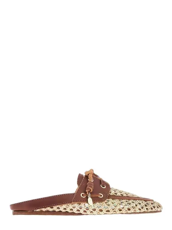ANCIENT GREEK SANDALS Naveta Woven Mules - Neutrals