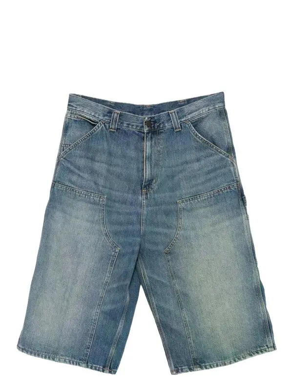 Carhartt Work In Progress Double Knee Denim Shorts - Blue