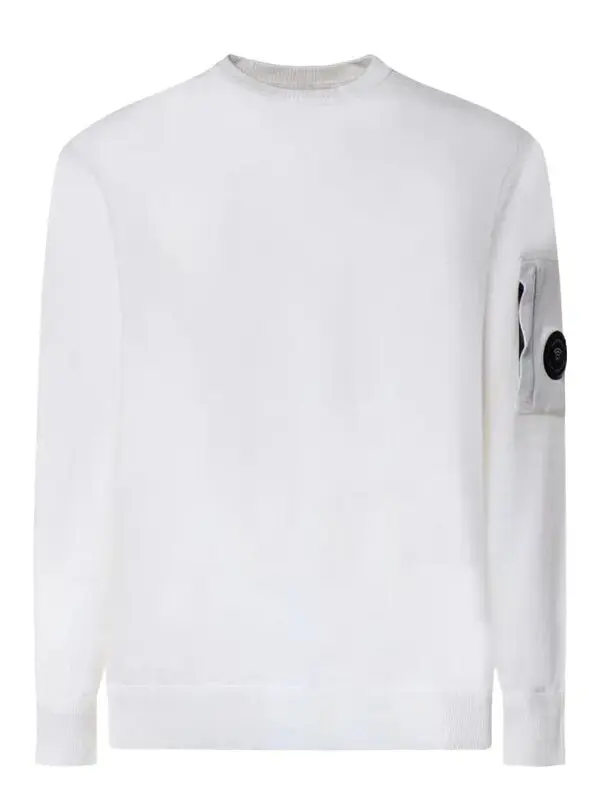 C.P. COMPANY Lens Detail Pocket Sweater - White
