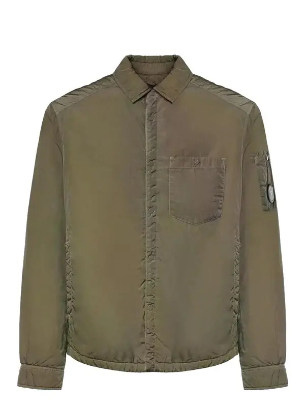 C.P. COMPANY Chrome-r Lens Padded Button Overshirt - Green