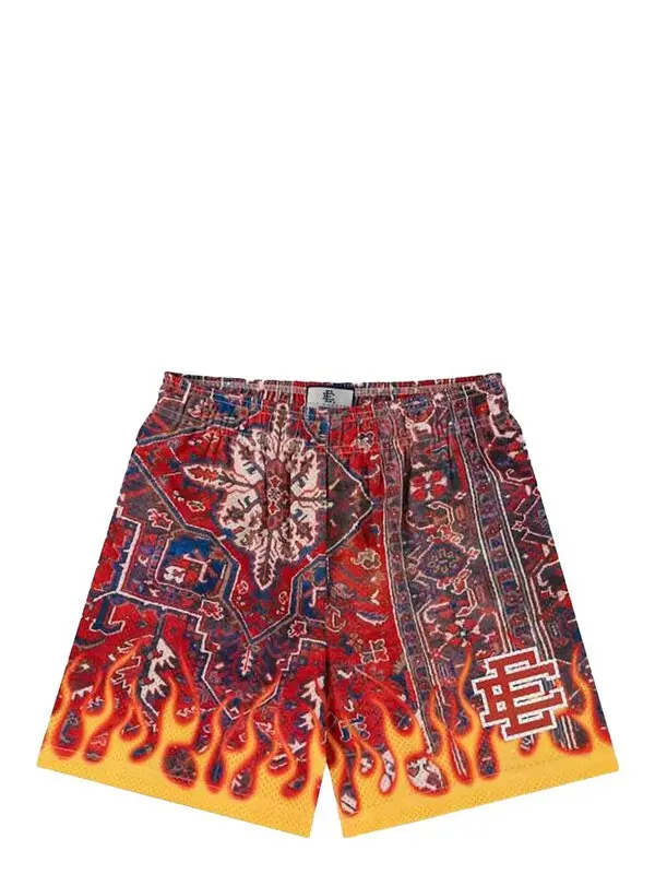 ERIC EMANUEL Basic Flame Print Shorts - Red