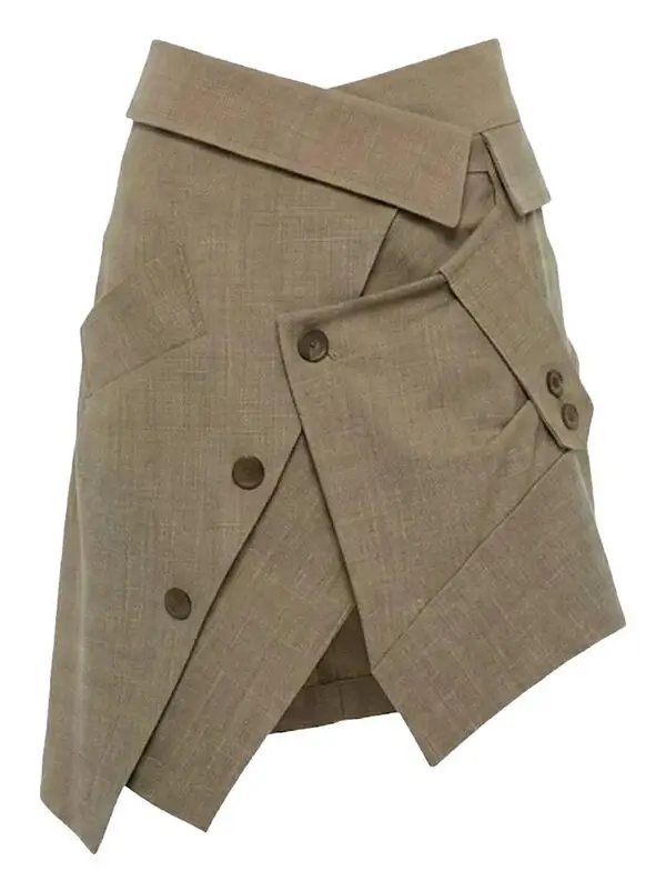 Christopher Esber Banyan Deconstructed Mini Skirt - Brown