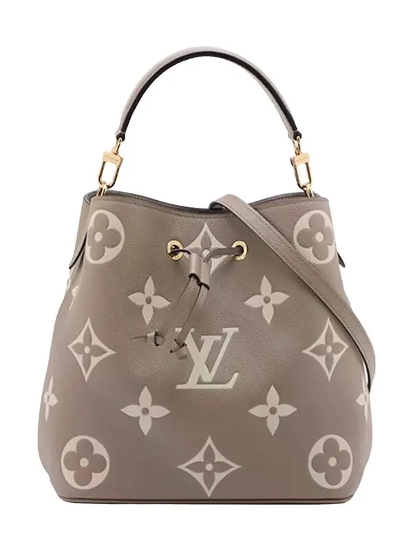 LOUIS VUITTON Monogram Giant Bicolor Empreinte Neonoe Mm Bucket Bag - Brown